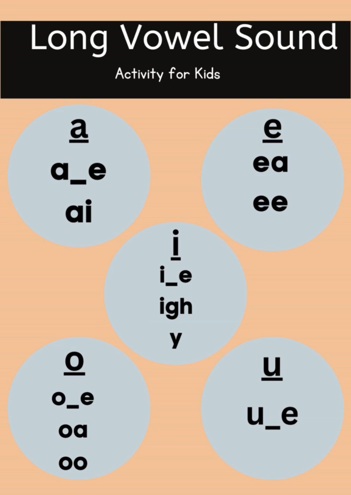 Printable Flashcards Long Vowel Sound for Kids - Etsy