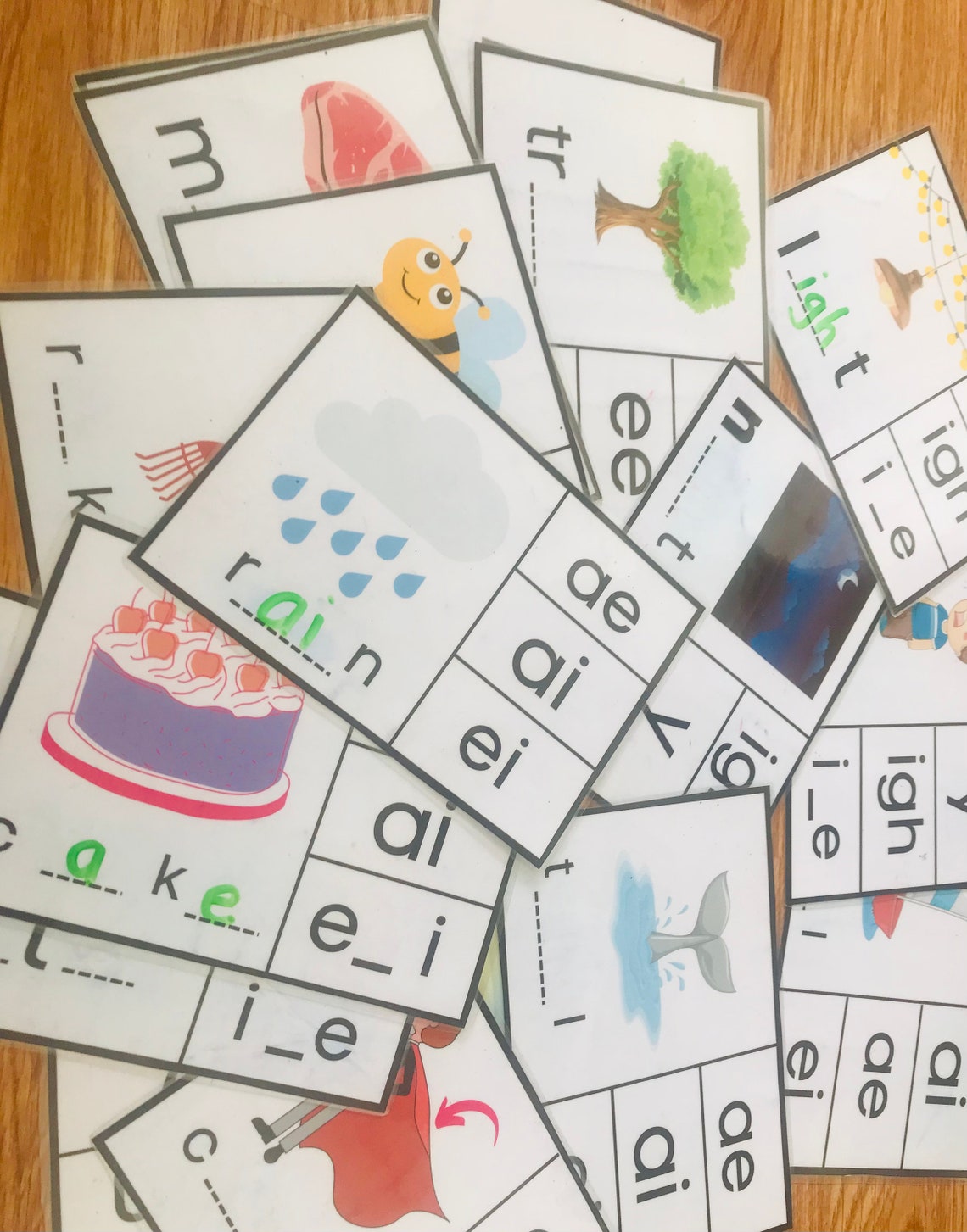 Printable Flashcards Long Vowel Sound for Kids - Etsy