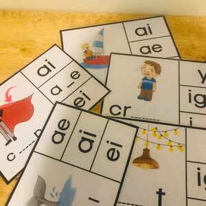Printable Flashcards Long Vowel Sound for Kids - Etsy