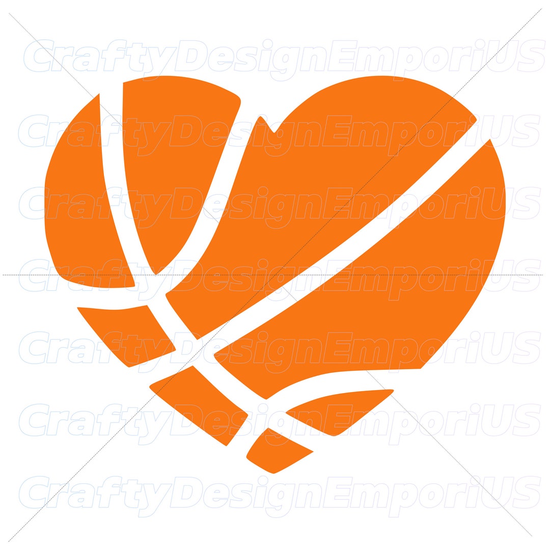 Basketball Heart SVG Files, Basketball Heart for Cricut File ...