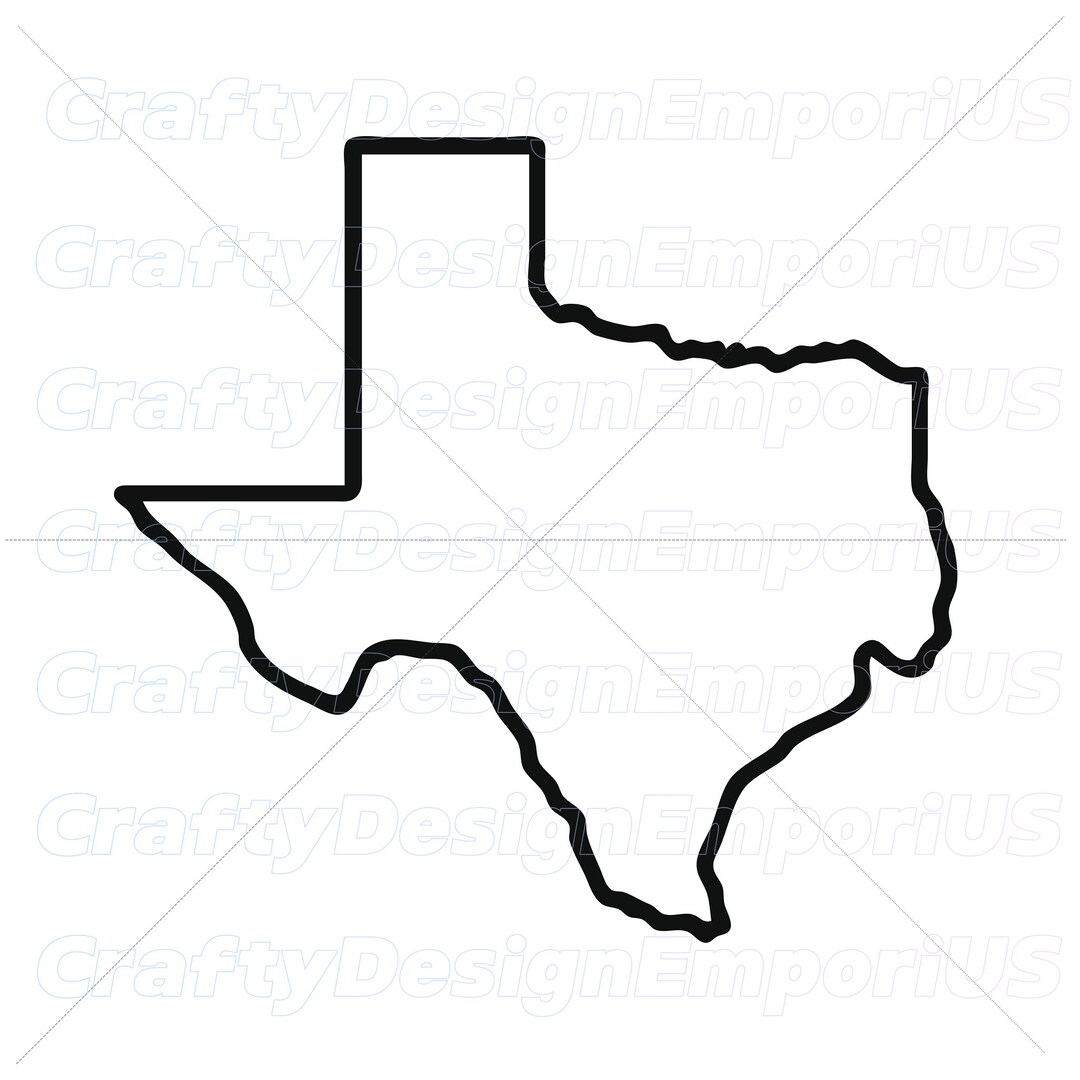 Texas Cut File, Texas Outline SVG File for Cricut, United States of ...