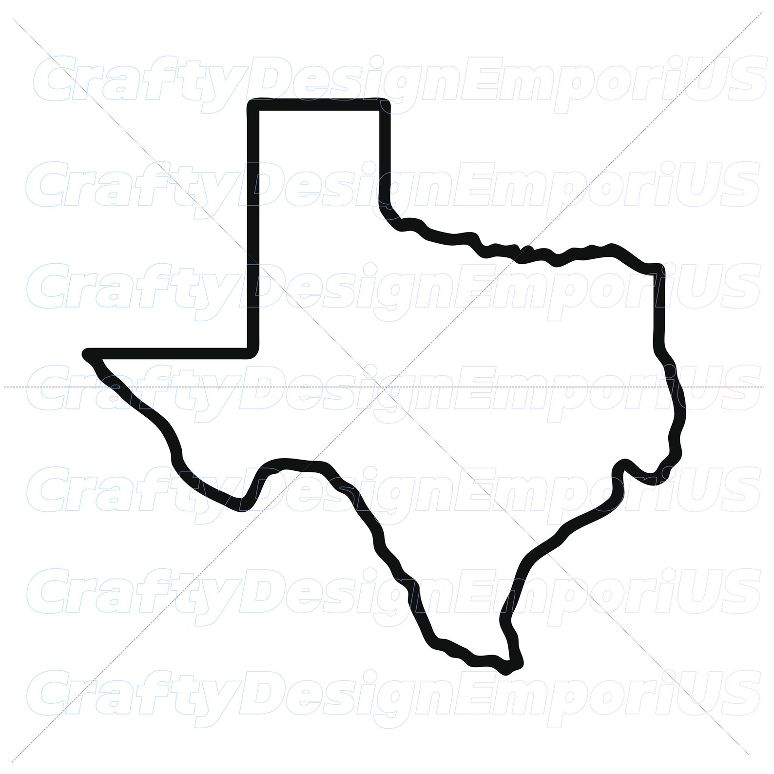 Texas Outline SVG: Vector Cut File for Cricut, Silhouette - Etsy Canada