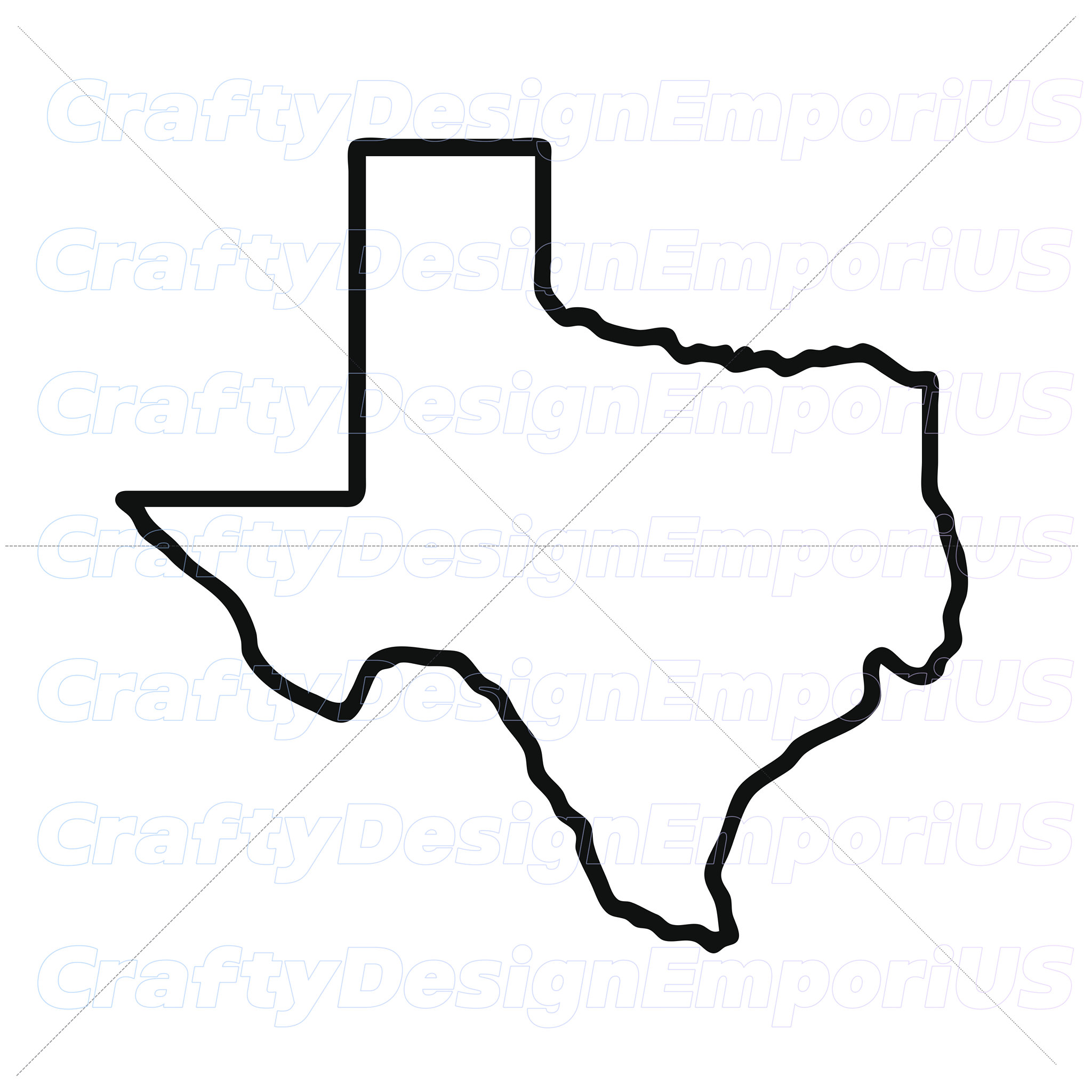 Texas Outline SVG: Vector Cut File for Cricut, Silhouette - Etsy
