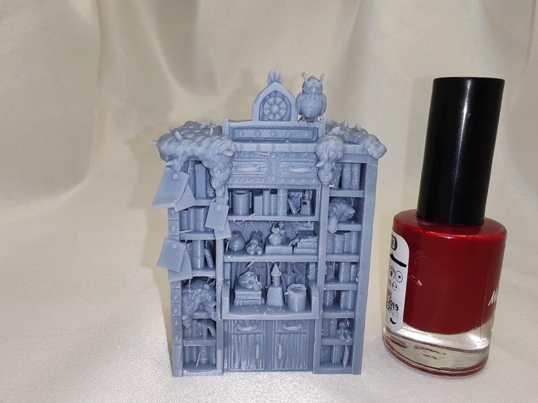 Owl Mini Bookshelf 3D Printed, Library Mini Bookcase for Tiny Books ...
