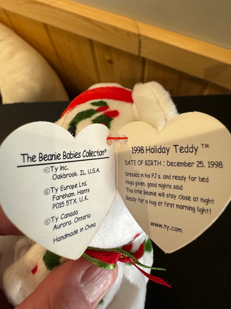 TY 1998 Holiday Teddy Beanie Baby RARE With Tag Errors - Etsy