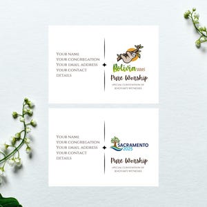 Personalised JW Contact Cards | Special Convention Printable Gift ...