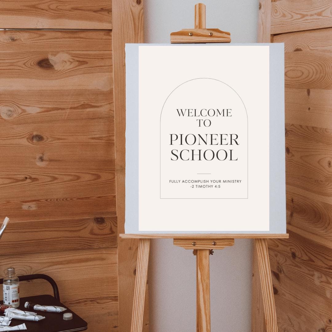JW Pioneer School Welcome Sign | Digital File for Instant Download | JW ...