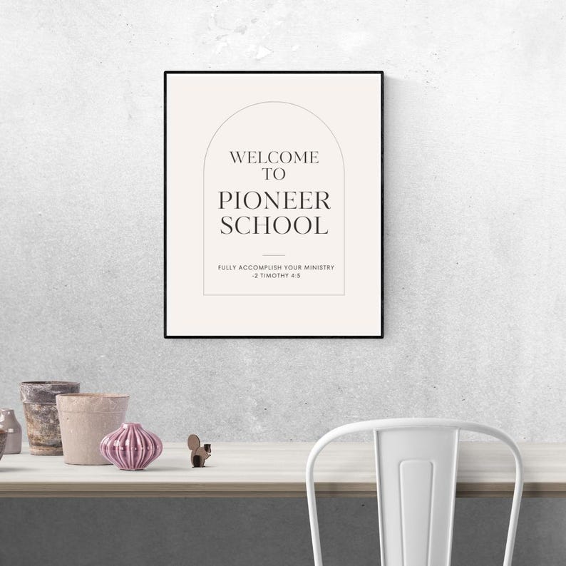 JW Pioneer School Welcome Sign | Digital File for Instant Download | JW ...