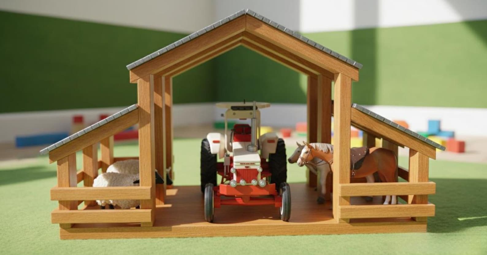 DIY Playroom Toy Barn With Stables Plan: Dolls, Woodworking Project ...