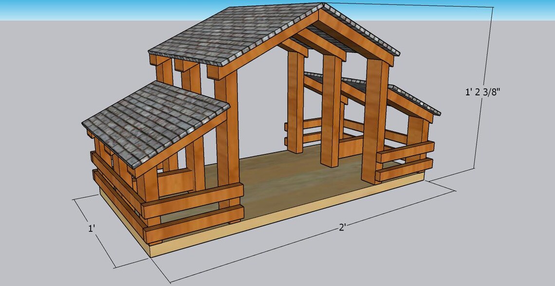 DIY Playroom Toy Barn With Stables Plan: Dolls, Woodworking Project ...
