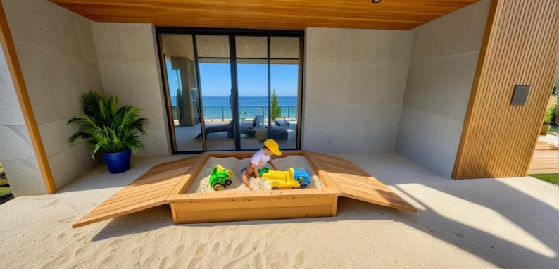 Covered Sandbox,sandbox Plan With Canopy and Benches, Backyard DIY ...