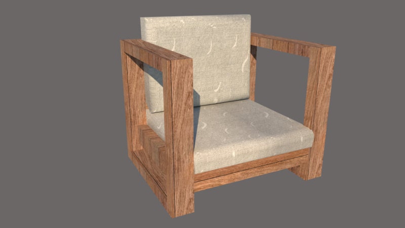 DIY Modern Outdoor Chair Plans: 2x4 Patio Furniture (PDF Download ...