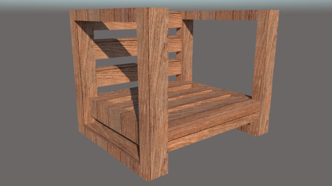DIY Modern Outdoor Chair Plans: 2x4 Patio Furniture (PDF Download ...