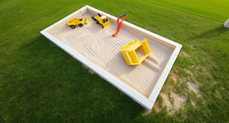 Sandbox Table,sandbox Plan With Canopy and Benches, Backyard DIY ...