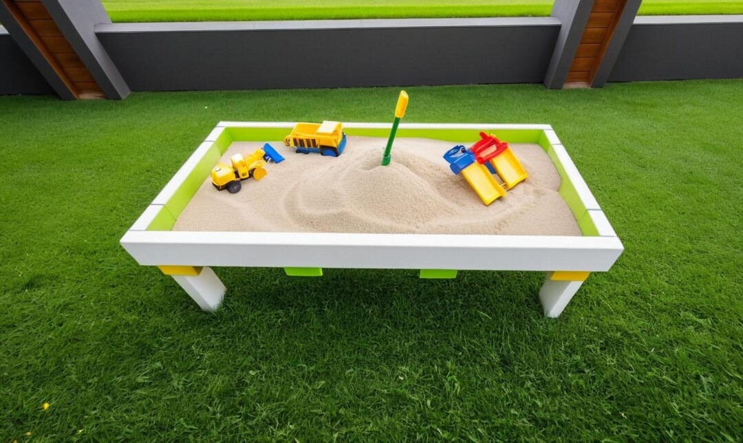 Sandbox Table,sandbox Plan With Canopy and Benches, Backyard DIY Project for Kids, Woodworking ...