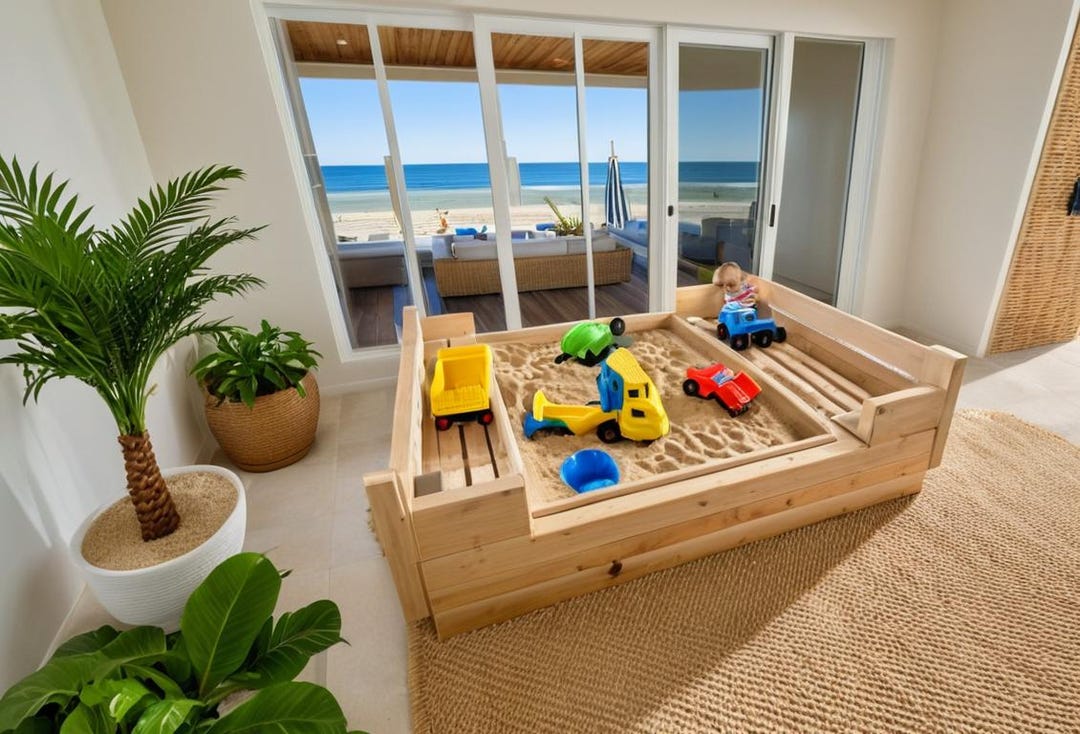 Sand Box With Built-in Seats,sandbox Plan With Canopy and Benches ...