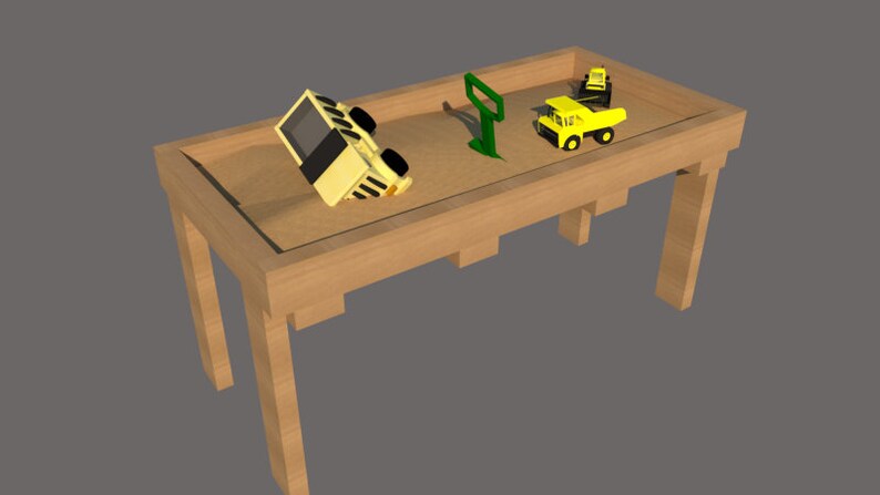 Sandbox Table,sandbox Plan With Canopy and Benches, Backyard DIY ...