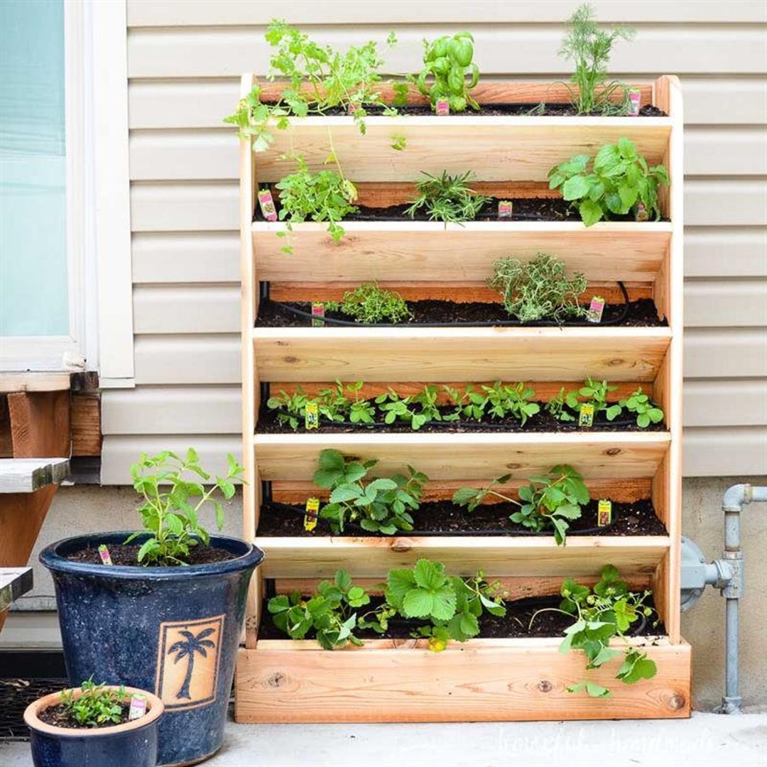 Vertical Herb Garden Planter Box Plans: DIY Balcony Garden (PDF File ...