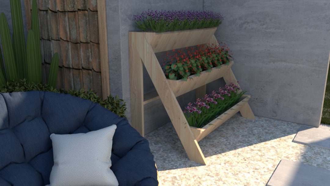 3 Tiered Angled Planter - Etsy