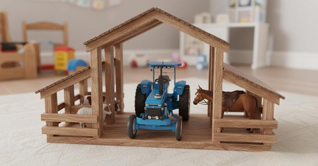 DIY Playroom Toy Barn With Stables Plan: Dolls, Woodworking Project ...