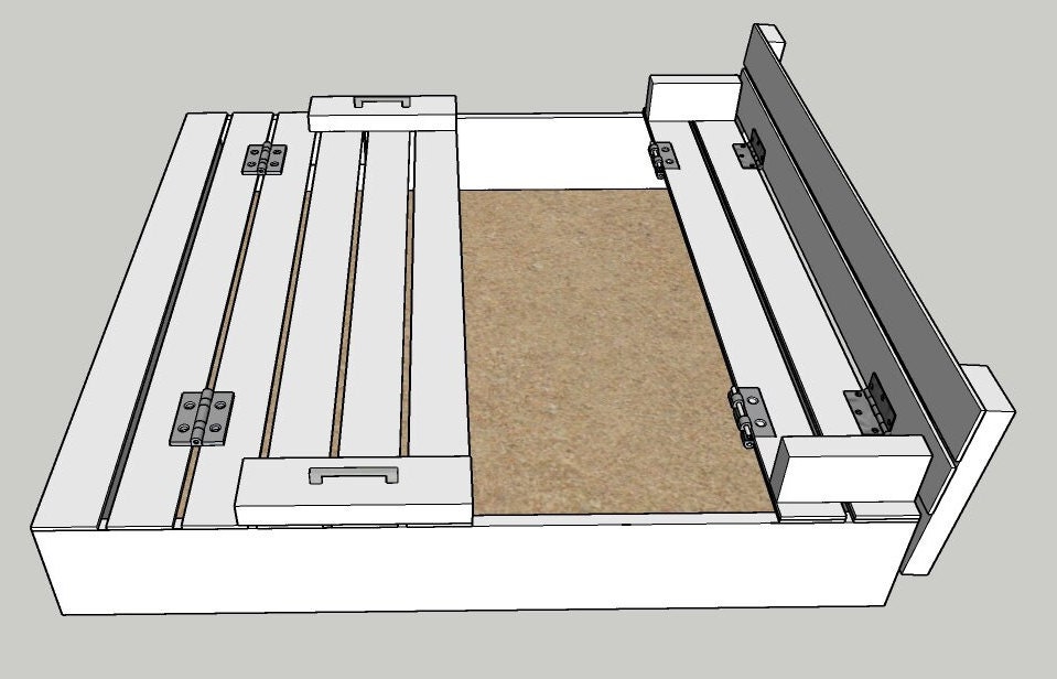 Sandbox Plan With Canopy and Benches: Backyard Project (PDF Plan) - Etsy