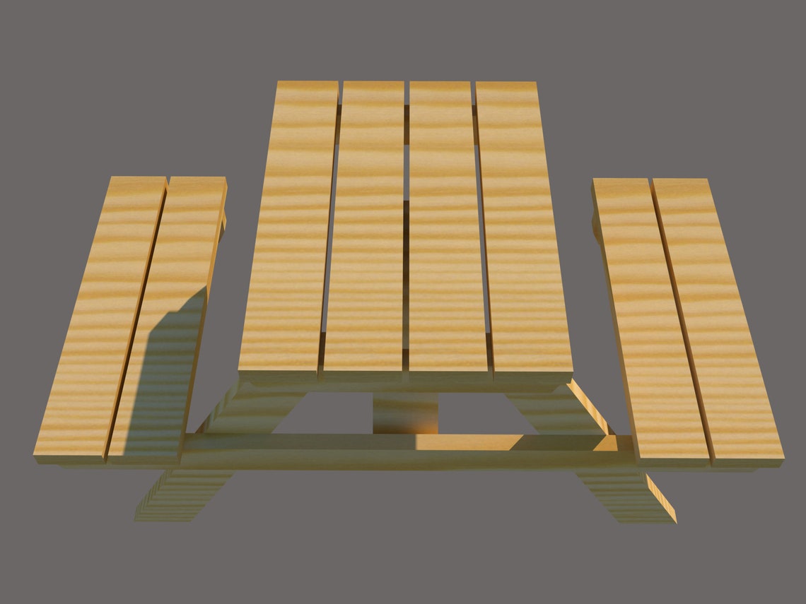 DIY 2-person Picnic Table Plans: Compact Outdoor Table (PDF Download ...