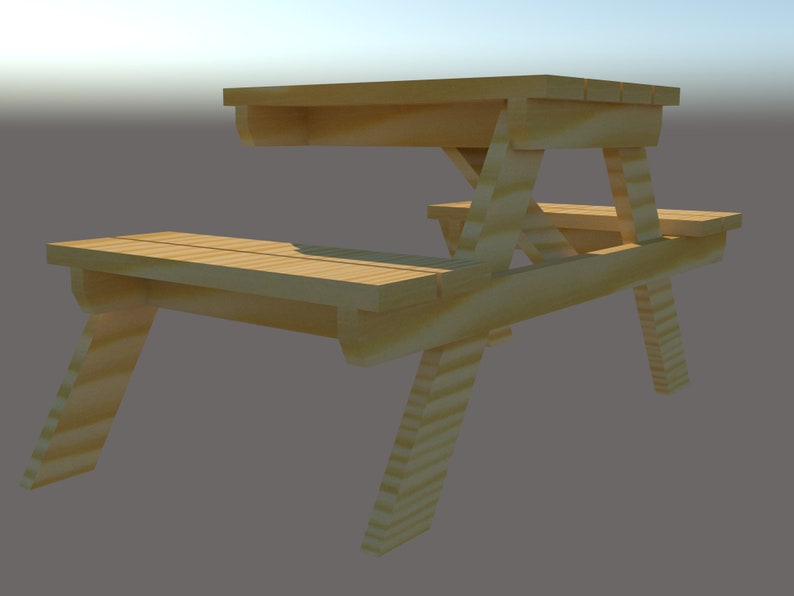 DIY 2-person Picnic Table Plans: Compact Outdoor Table (PDF Download ...