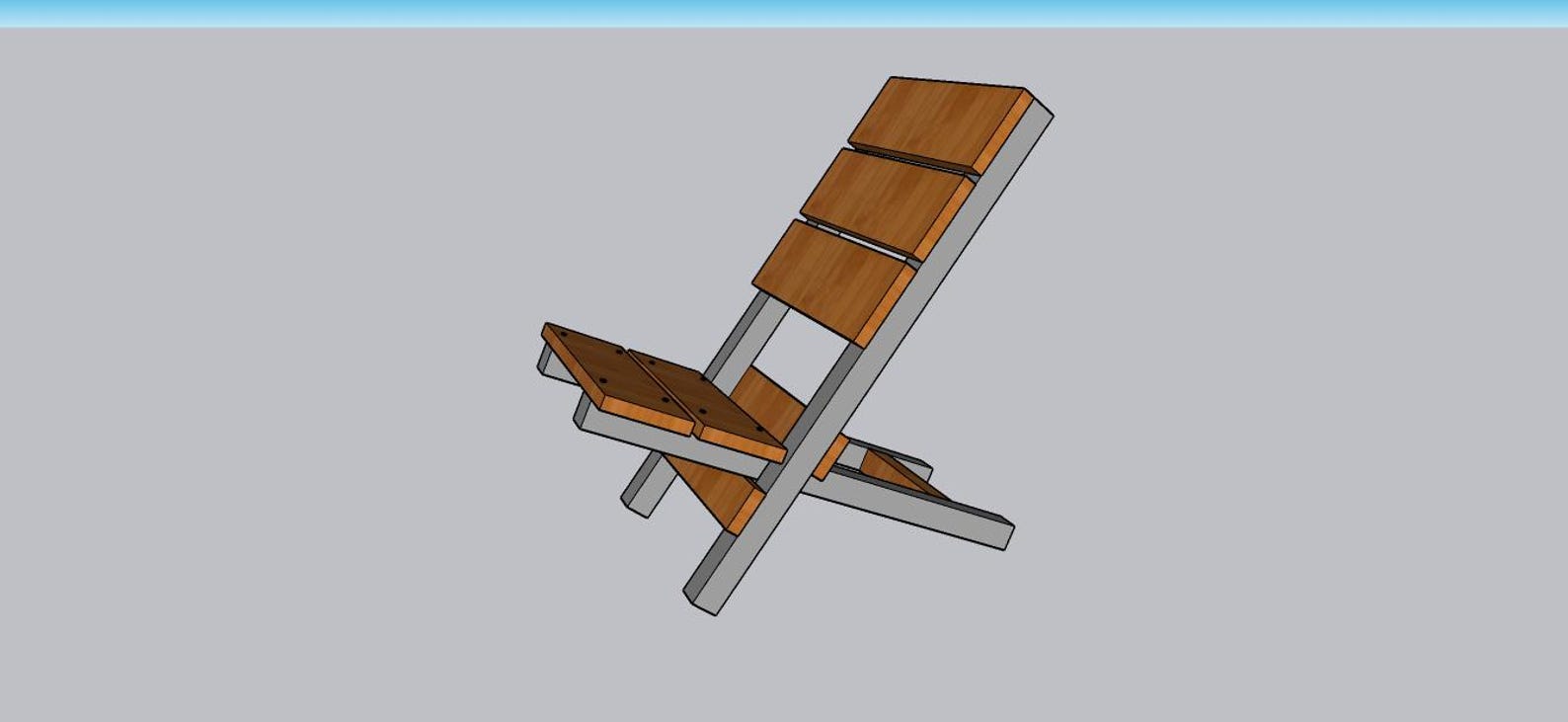 Portable Wooden Beach Chair Plans: DIY Patio Furniture (PDF Download ...