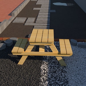 DIY 2-person Picnic Table Plans: Compact Outdoor Table (PDF Download ...