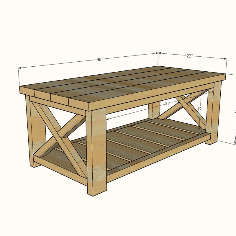 Wooden Coffee Table - Etsy