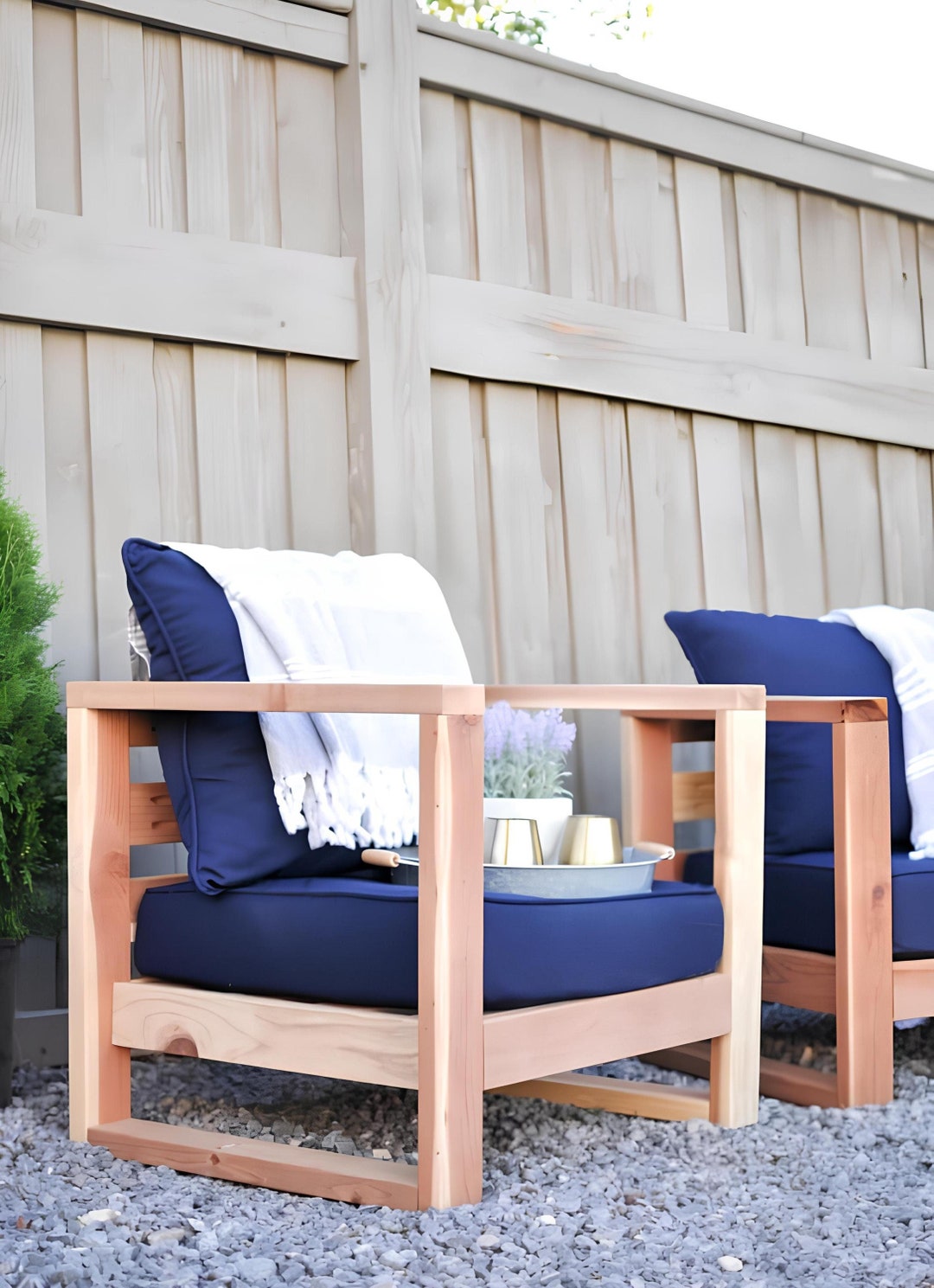 DIY Modern Outdoor Chair Plans: 2x4 Patio Furniture (PDF Download ...