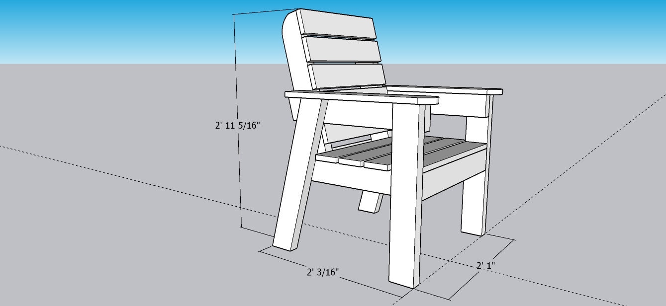 2x4 Outdoor Chair,patio Furniture Plans, Garden Seating Bench Plans ...