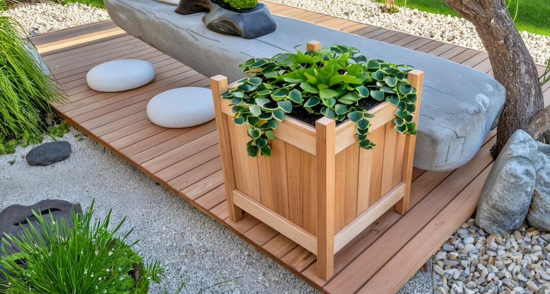 Cedar Planter With 2x2 Legs,easy Plant Box,vegetable Planter Box Plans ...