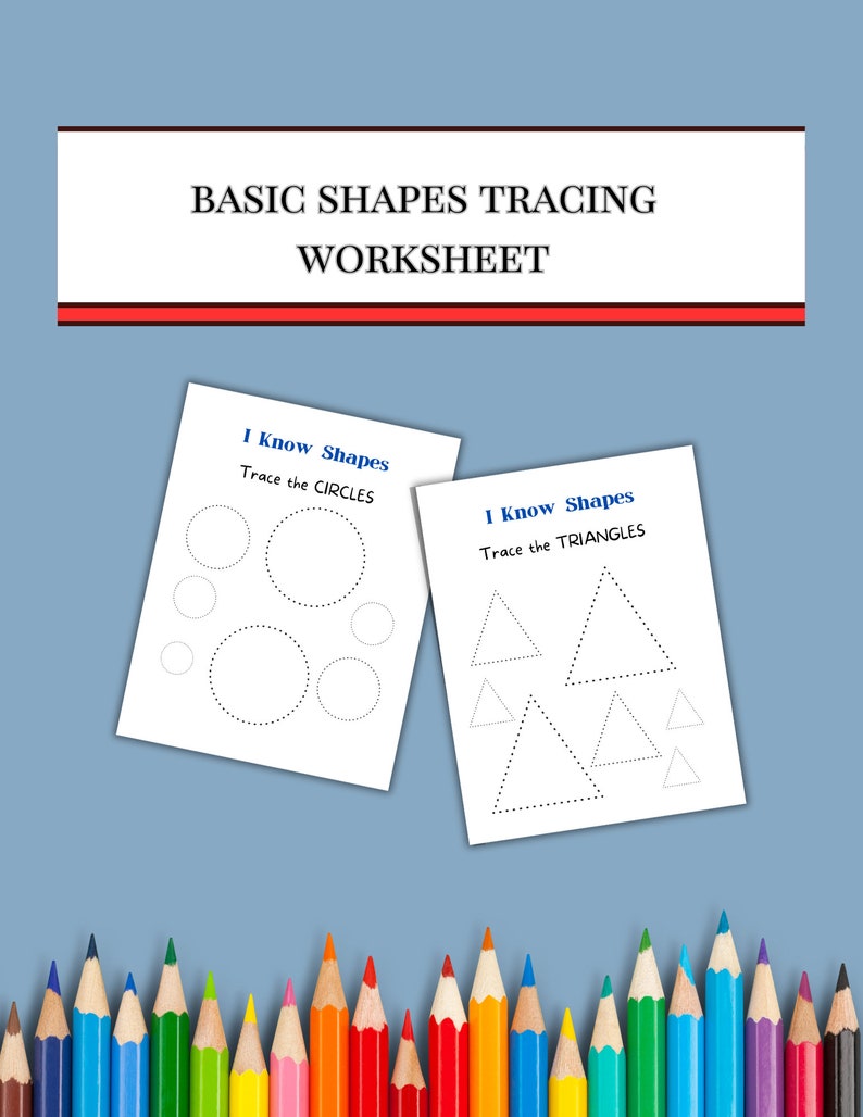 Preschool Shape Tracing, Basic Shape Tracing, Shape Tracing Worksheets ...
