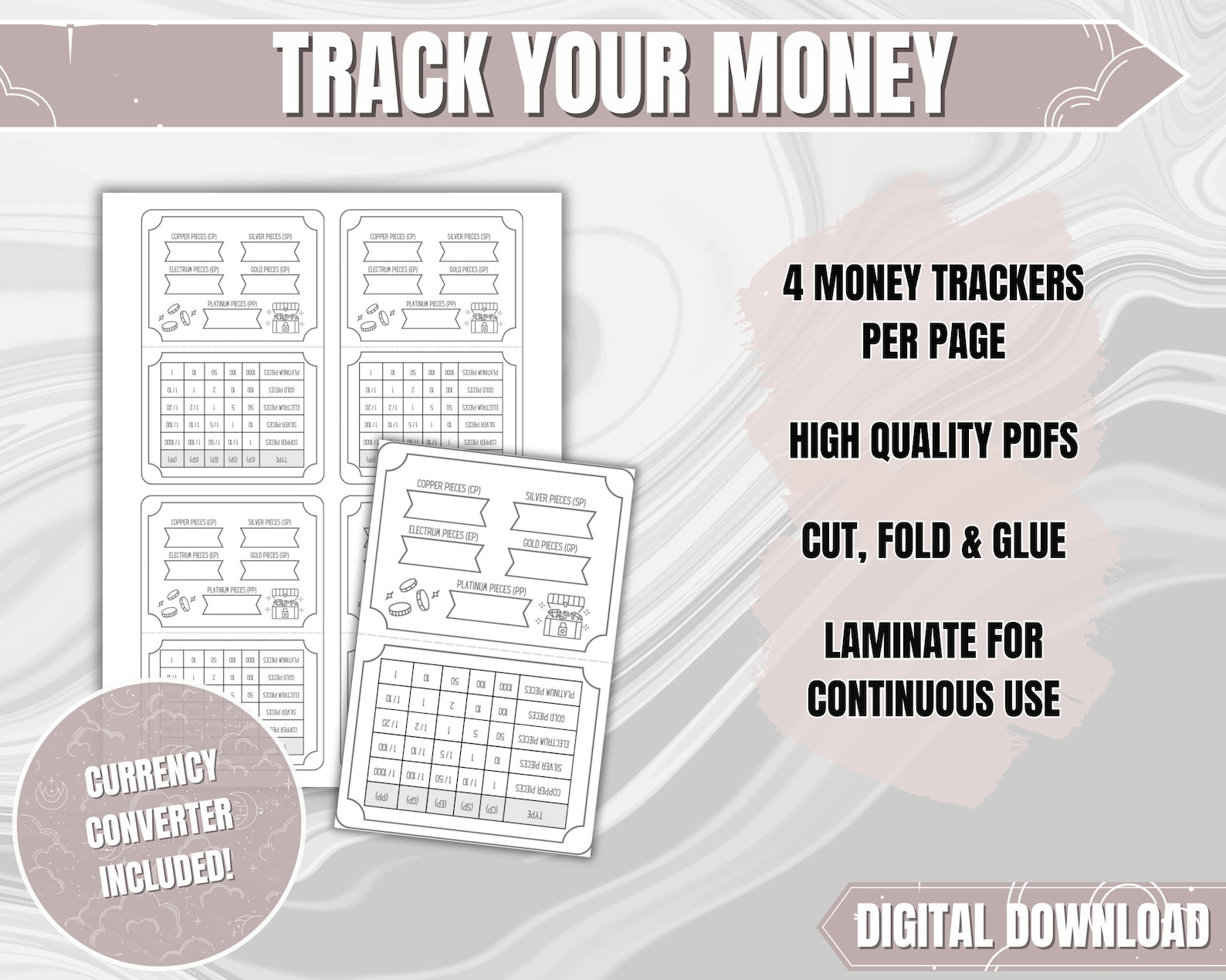 DND Currency and Inventory Aid | Dungeons and Dragons 5th Edition PDF ...