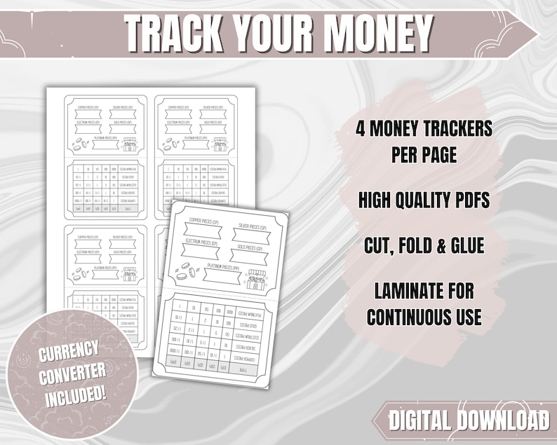 DND Currency and Inventory Aid | Dungeons and Dragons 5th Edition PDF ...