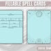 Turquoise DND Spell Cards ENGLISH VERSION | Dungeons and Dragons 5th ...