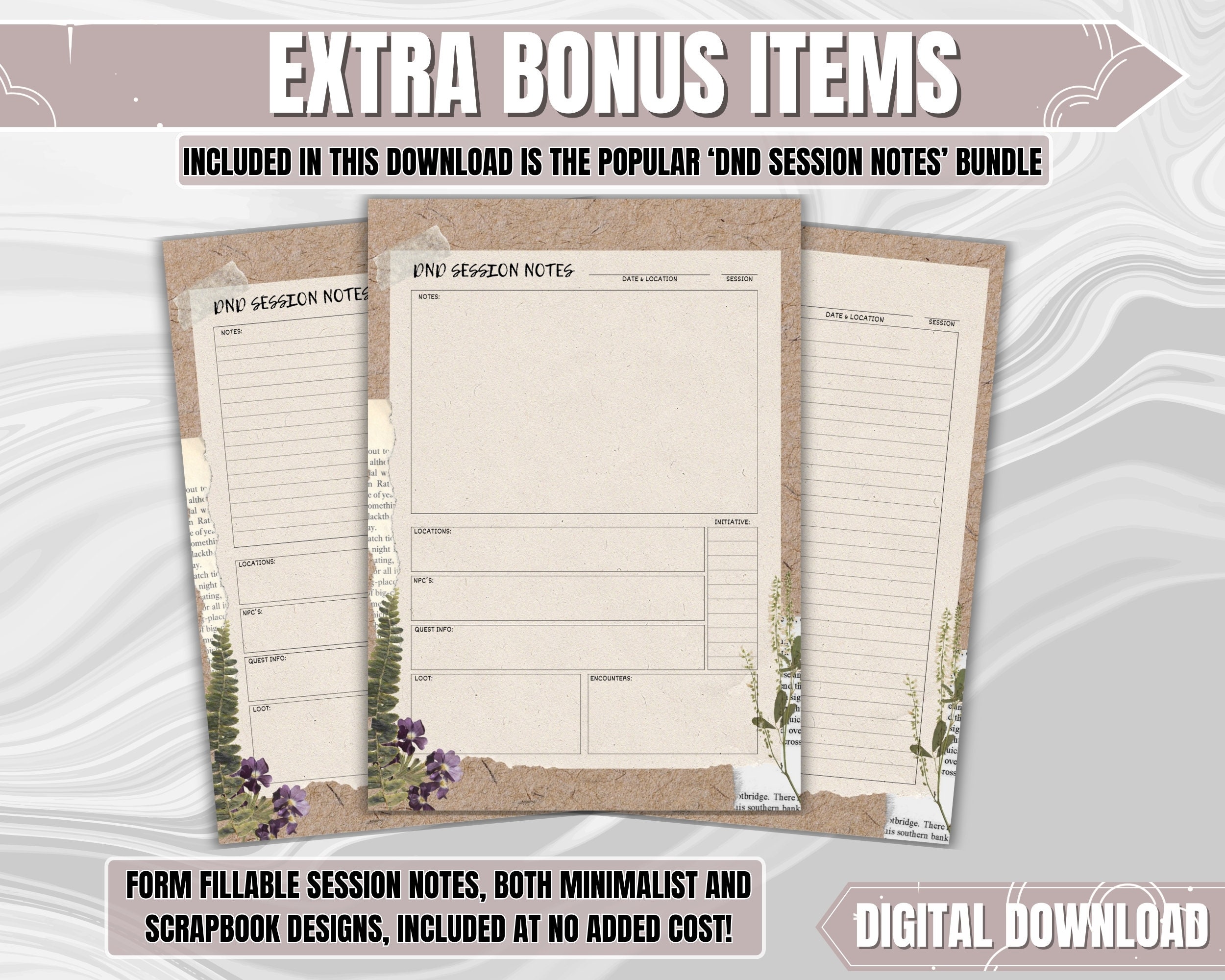 Dnd Character Journal |dungeons and Dragons 5th Edition Scrapbook Style ...