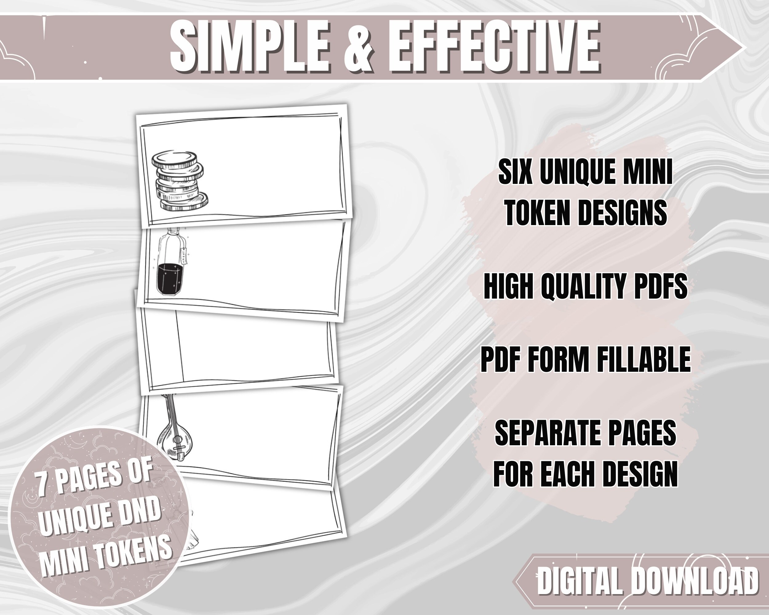 DND Token Bundle | Dungeons and Dragons 5th Edition PDF Form Fillable ...