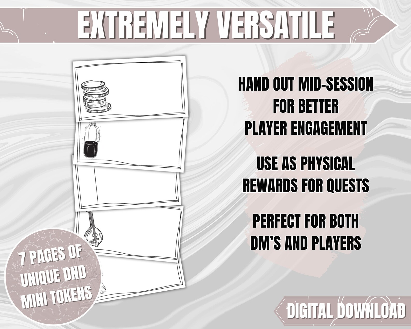 DND Token Bundle | Dungeons and Dragons 5th Edition PDF Form Fillable ...