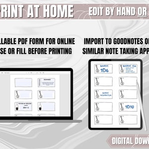 DND Token Bundle | Dungeons and Dragons 5th Edition PDF Form Fillable ...