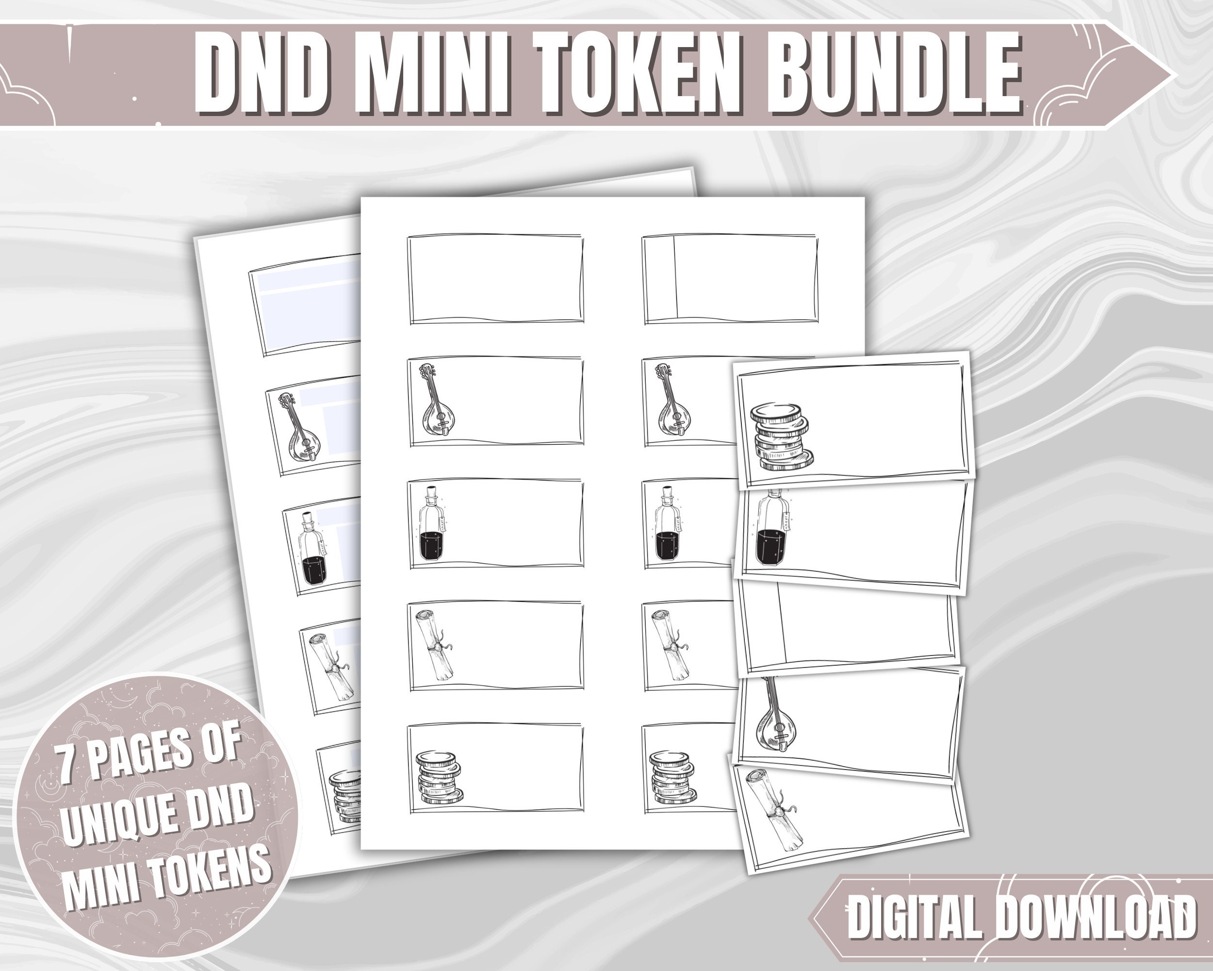 DND Token Bundle | Dungeons and Dragons 5th Edition PDF Form Fillable ...