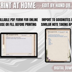 DND Session Notes Scrapbook Style | Dungeons and Dragons 5th Edition ...