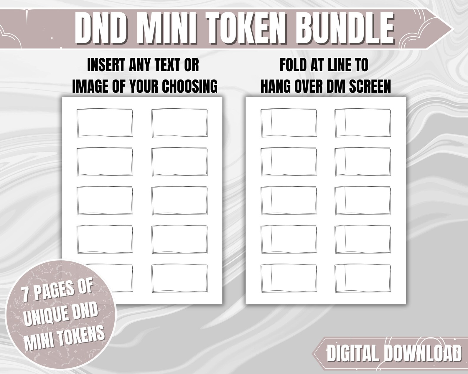 DND Token Bundle | Dungeons and Dragons 5th Edition PDF Form Fillable ...
