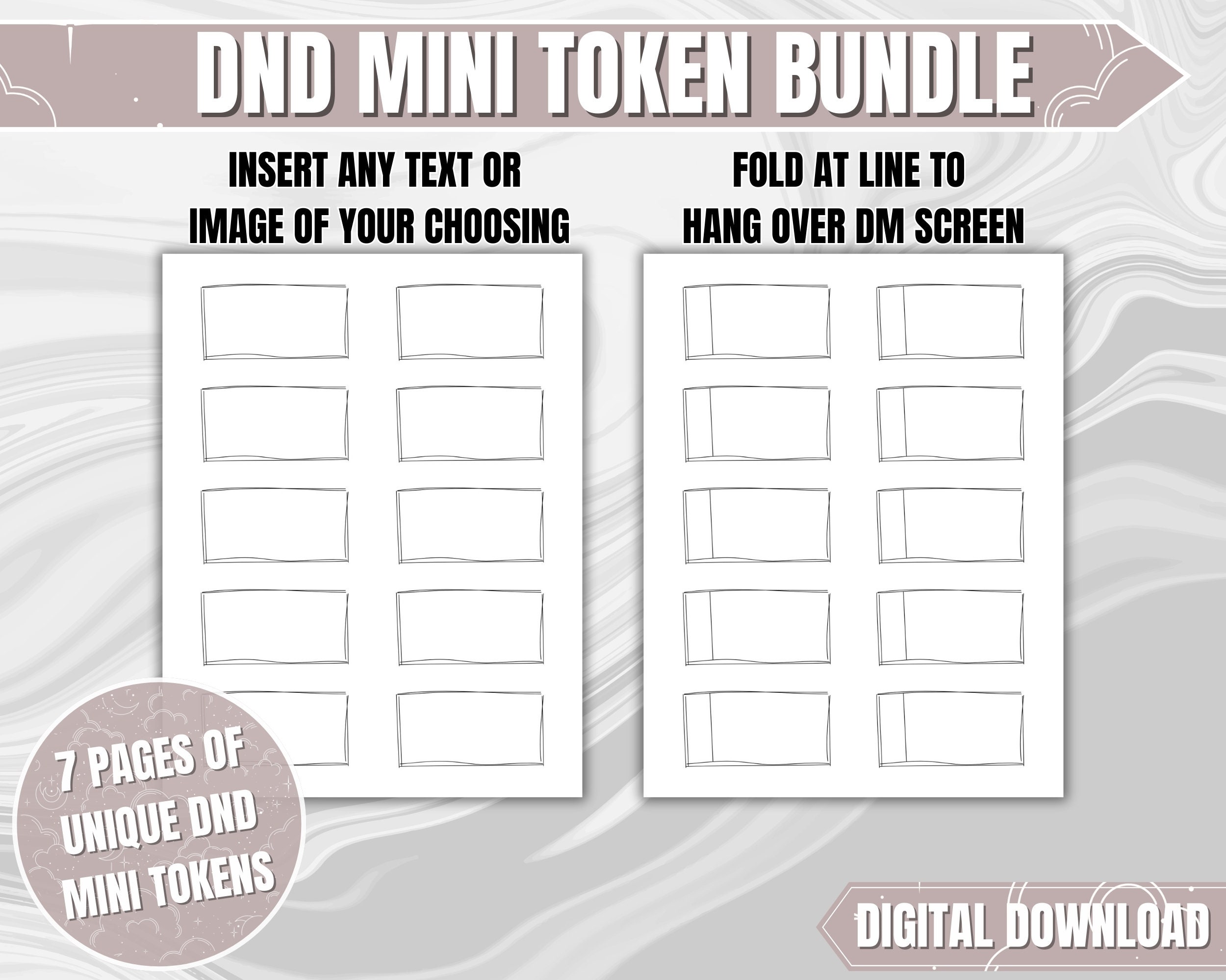 DND Token Bundle | Dungeons and Dragons 5th Edition PDF Form Fillable ...