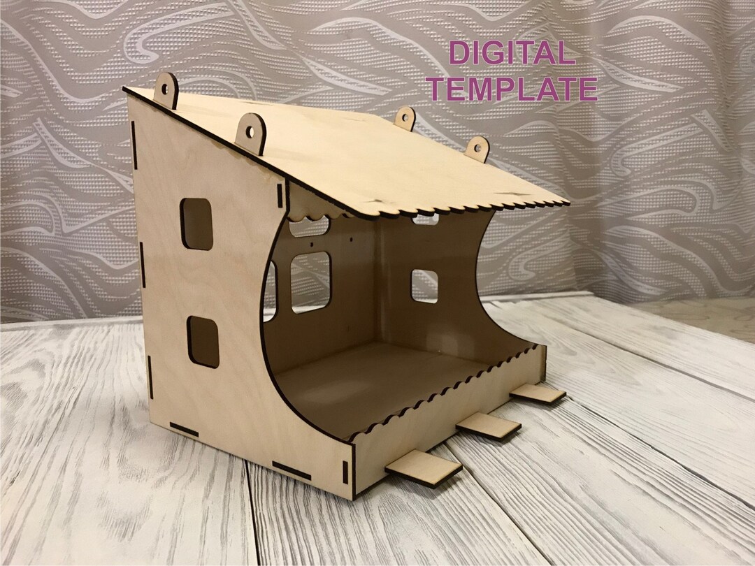 Plywood Bird Feeder Svg Template for the Garden, Diy Wooden Birdfeeder Cnc and Laser Cut Instant ...