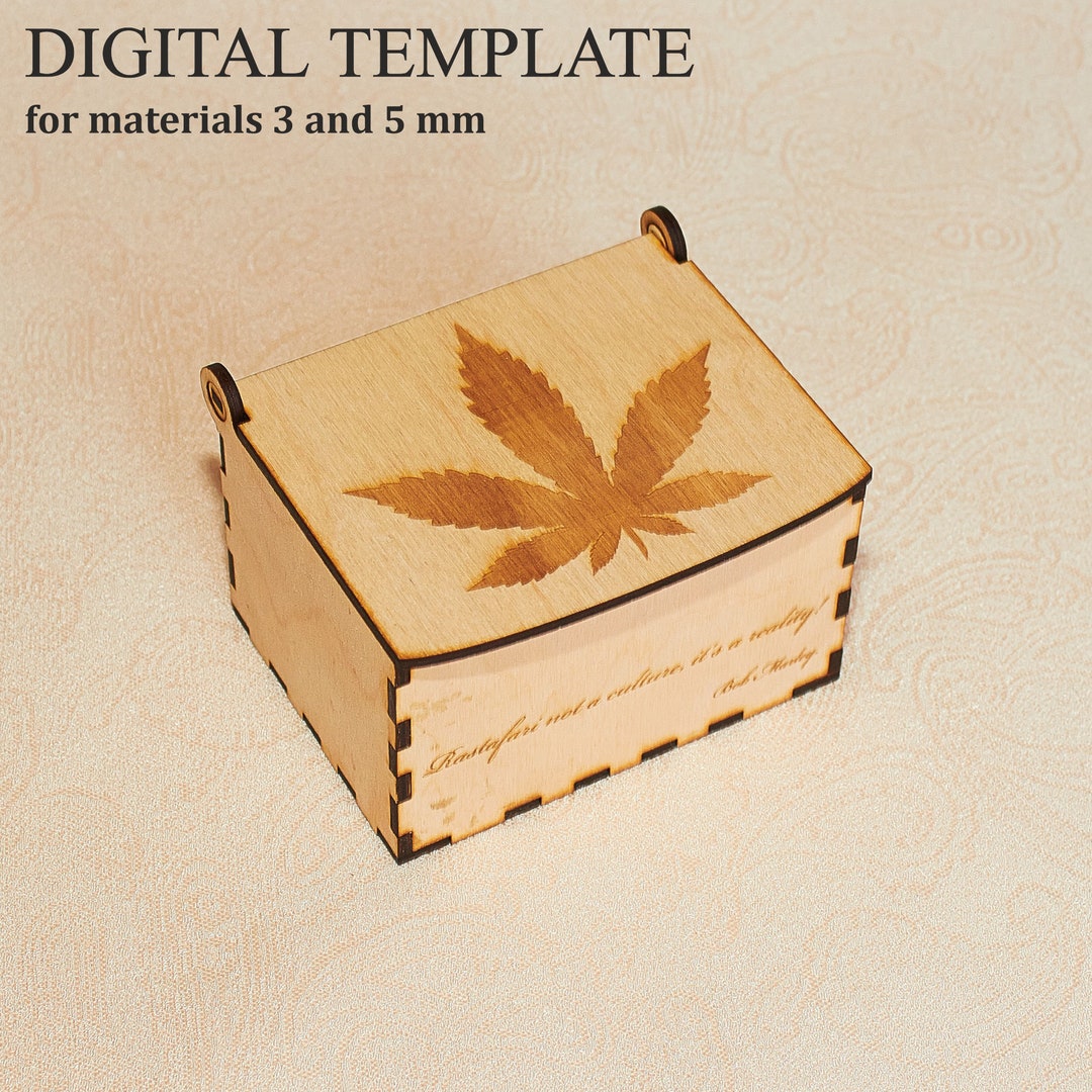 Marijuana Weed Stash Box Svg Template, Jewelry Box Cnc or Laser Cut ...