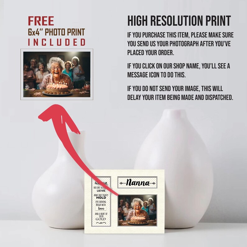 Nanna Frame - Frame for Nanna - Nanna Frame and Mount - Personalised ...