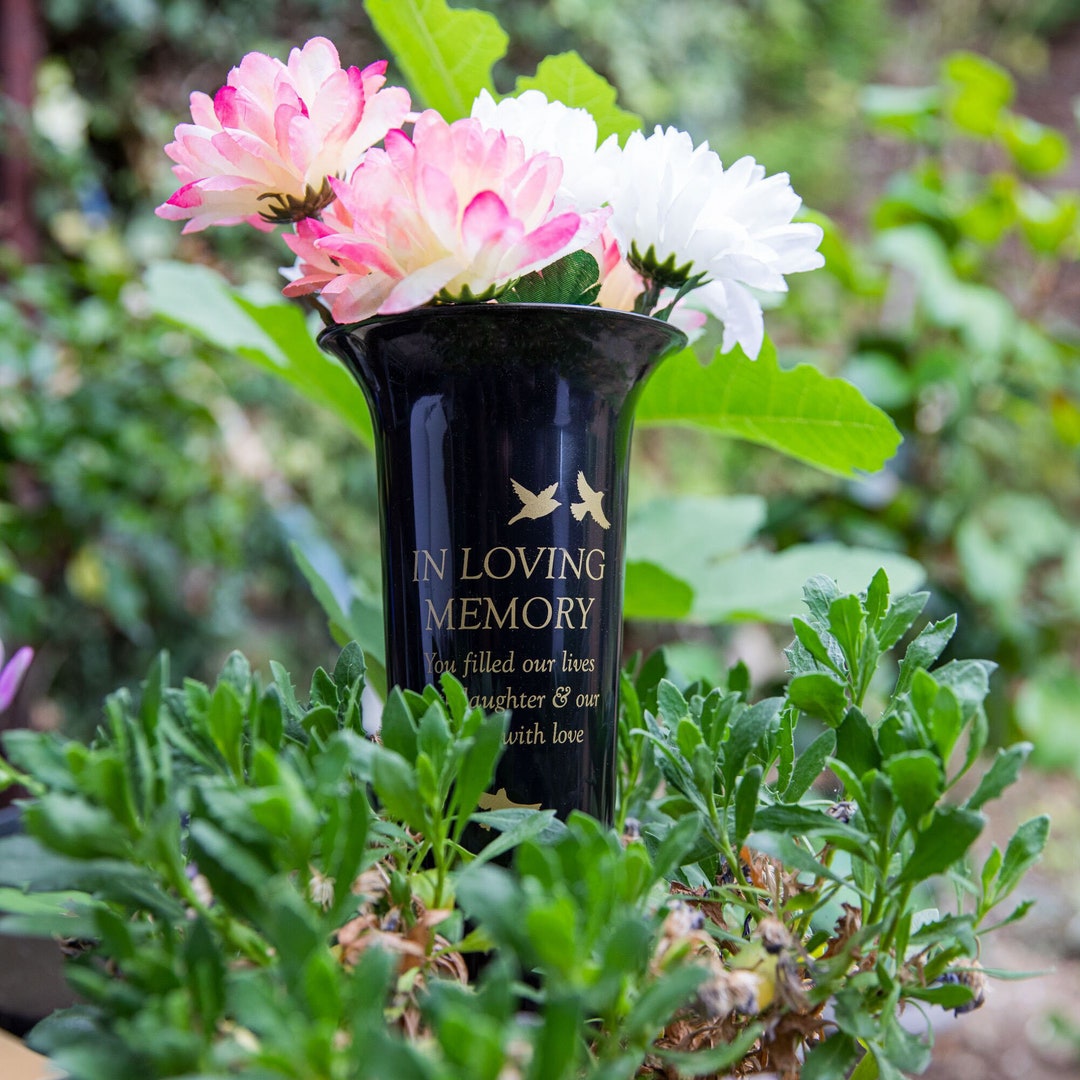 In Loving Memory Spike Vase - Graveside Spike Vase - Grave Side Vase ...