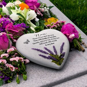 Memorial Stone for Nan - Nan Grave Stone - Heart Shaped Nan Memorial ...